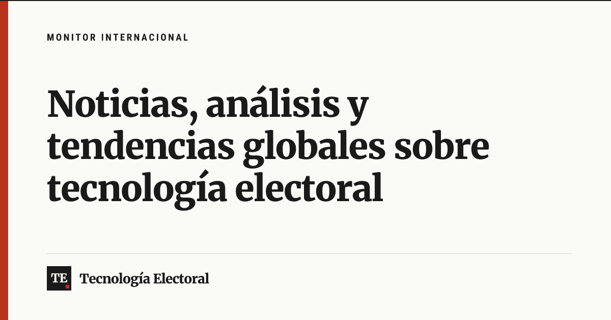 Análisis · Tecnología Electoral